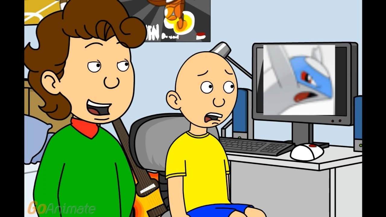 Dad shows Caillou something on DeviantART (OfficerPoop247/Go!Thug247 Re-Upload)