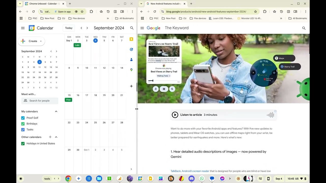 All the new changes listed in the ChromeOS 128 release notes