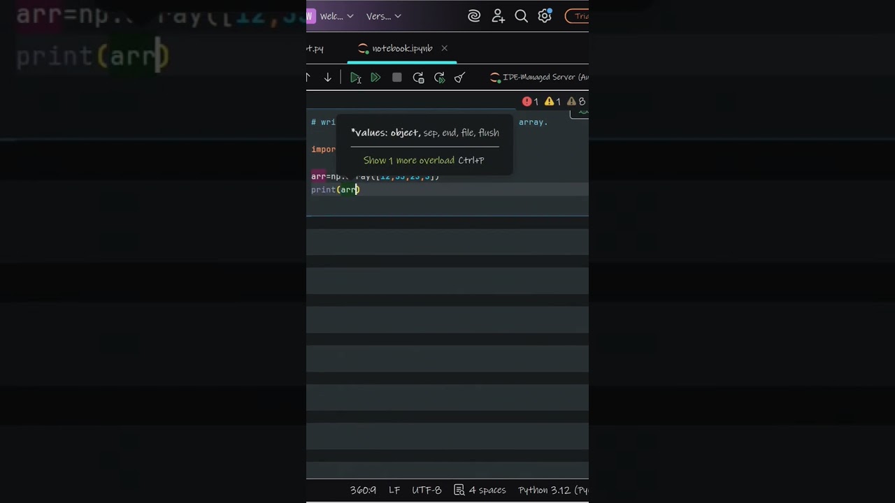 NumPy #pycode #coding  #shortsfeed #viral#shortsfeed  #learnpython#shashiranjan #pythonforbeginners