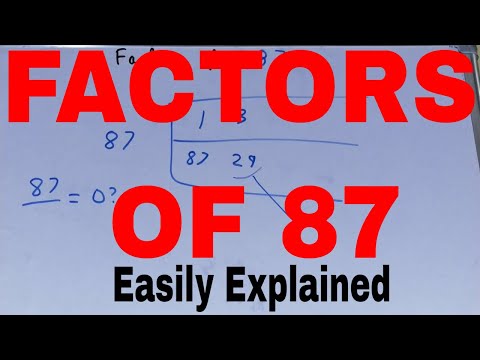 Factor of 87|How to find factors of 87|87 factors|All factors of 87|Find factors of 87 explained