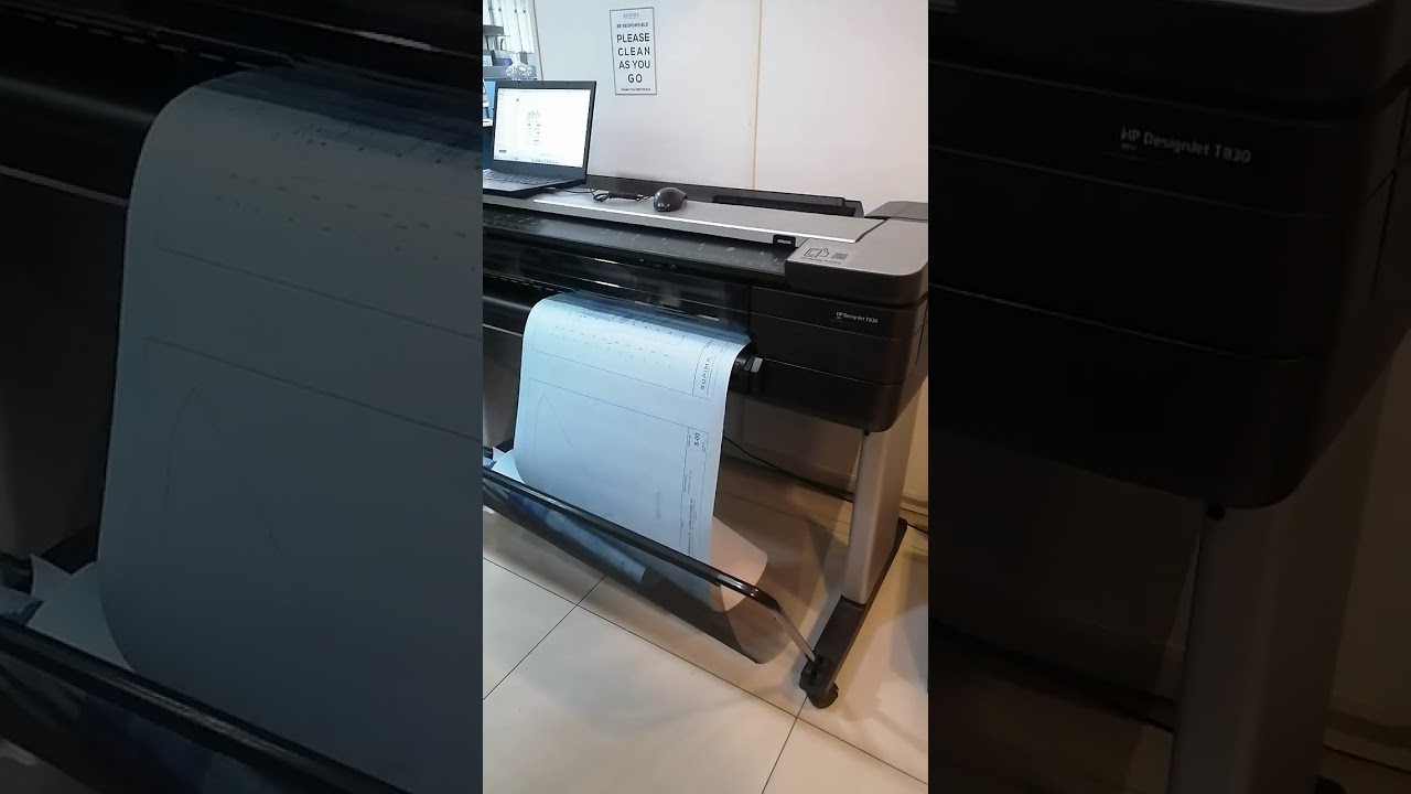 Plotter Printer Hp T830 Disk jet (Blueprint &Whiteprint)size 20×30#viralvideo#shortvideo#asmr#yt