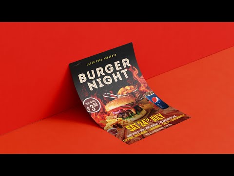 Burger Restaurant Flyer Design - PixelLab Tutorial