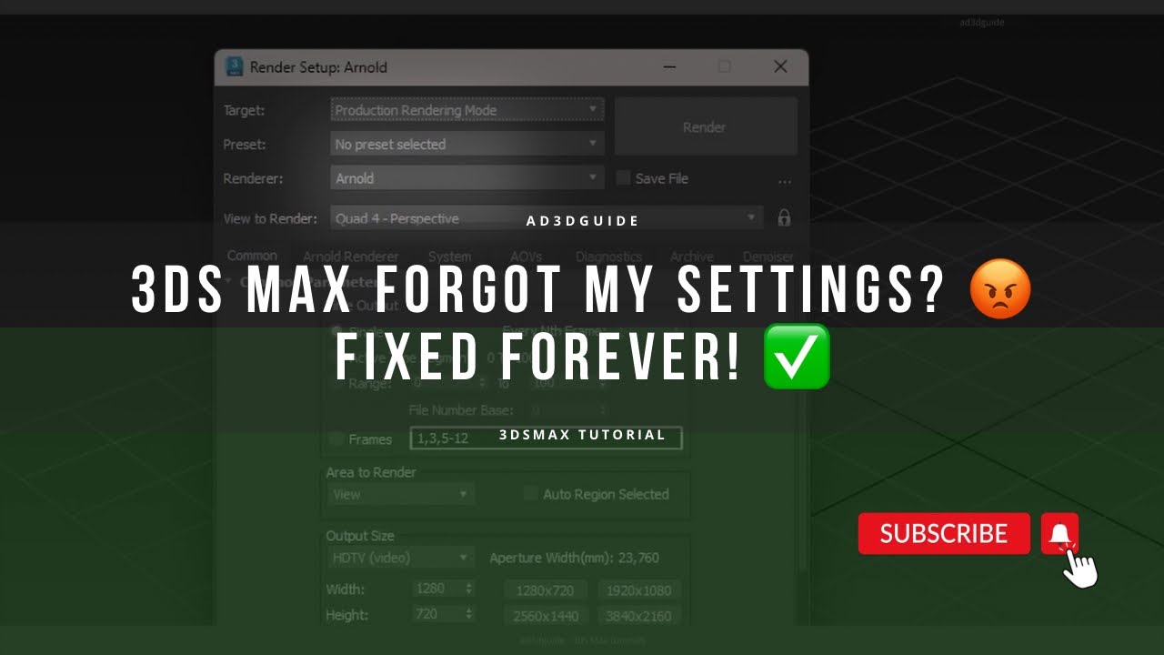 3ds Max settings not saving? Fix it in only 2 steps!