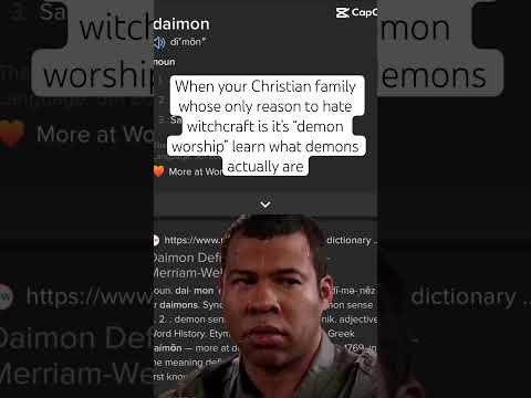 ‘Demon’ comes from ‘daimon’ in Ancient Greek… it’s the same root word for guardian angel 😬 #witchy