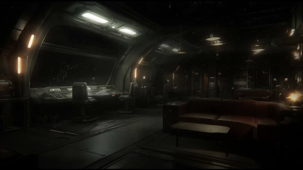Hermes Carrier Night Shift – Calm Spaceship Ambience | Sci-Fi Ambiance for Sleep, Study, Relaxation