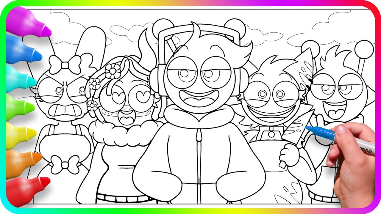 Incredibox SPRUNKI Coloring Pages - Satisfying Coloring SPRUNKI characters