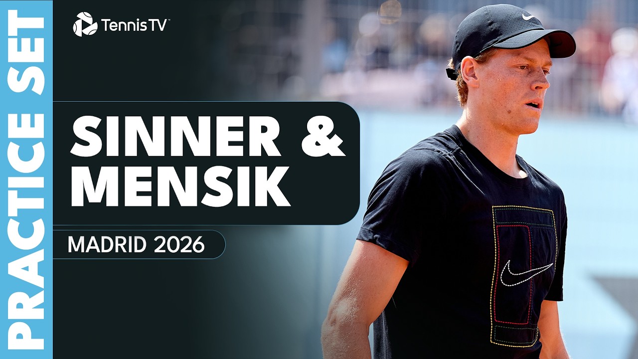 Jannik Sinner & Jakub Mensik Practice Set In Full! 🔥 | Madrid 2026