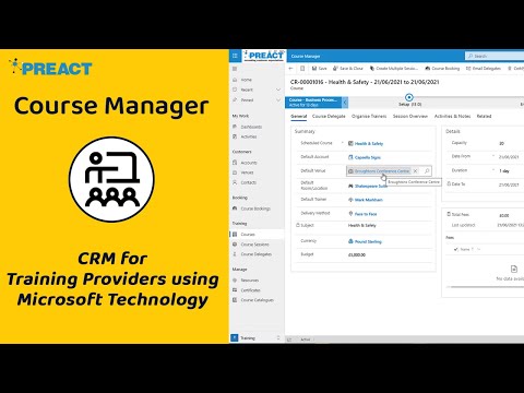 Microsoft Dynamics 365 CRM for Training Providers - Course Manager
