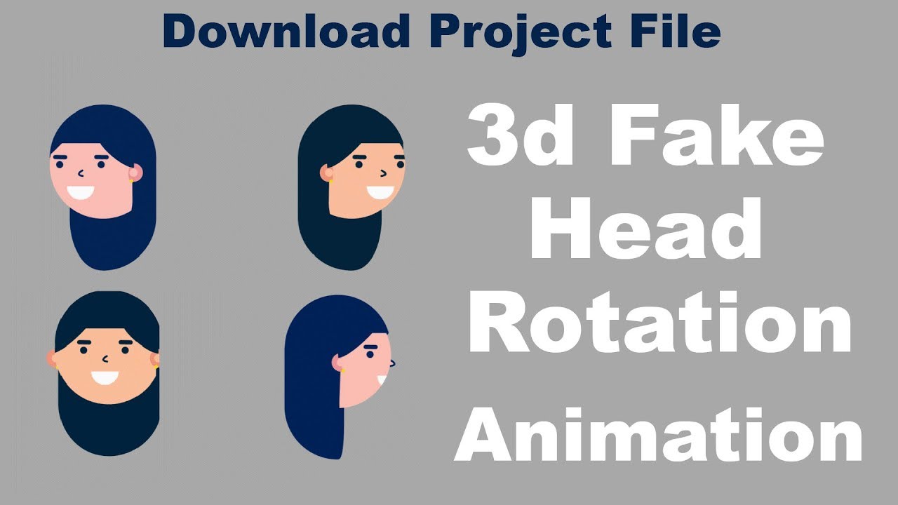 How to create fake 3d head rotation animation using after effects tutorial part-1