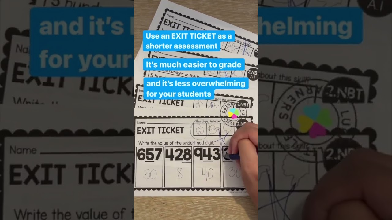 An EASY to grade daily math assessment!