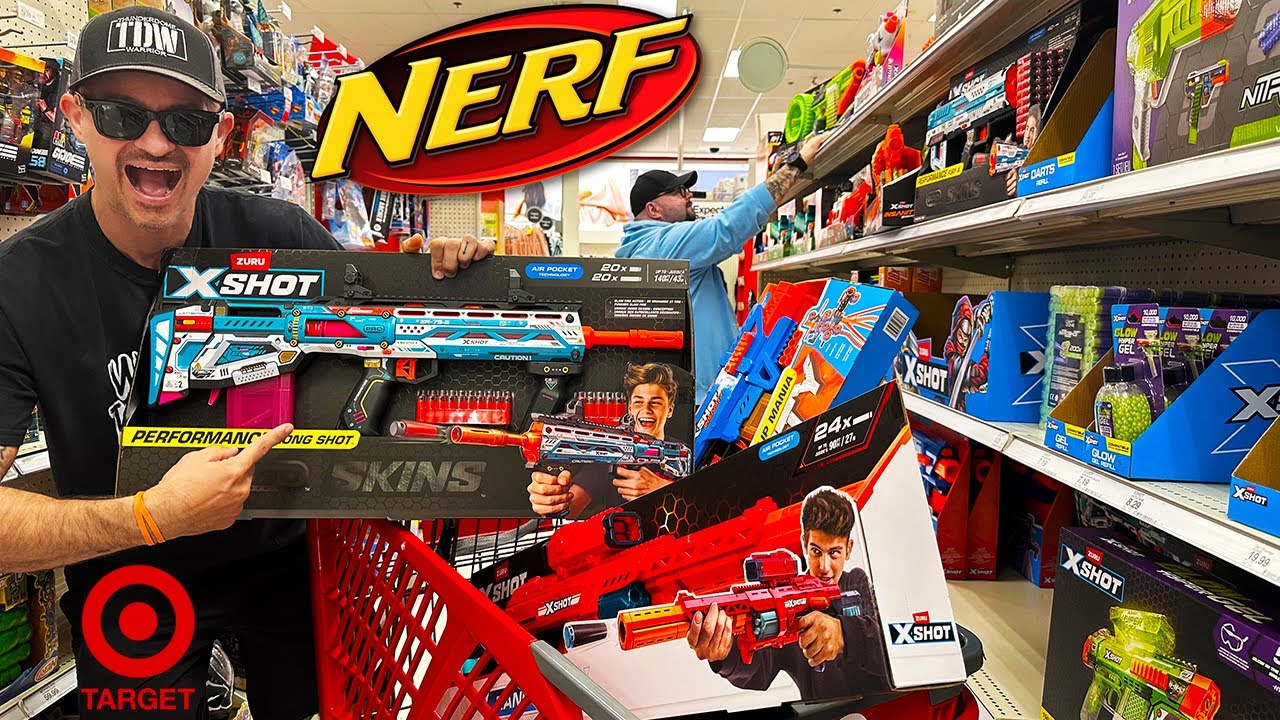 NERF GUNS at TARGET!