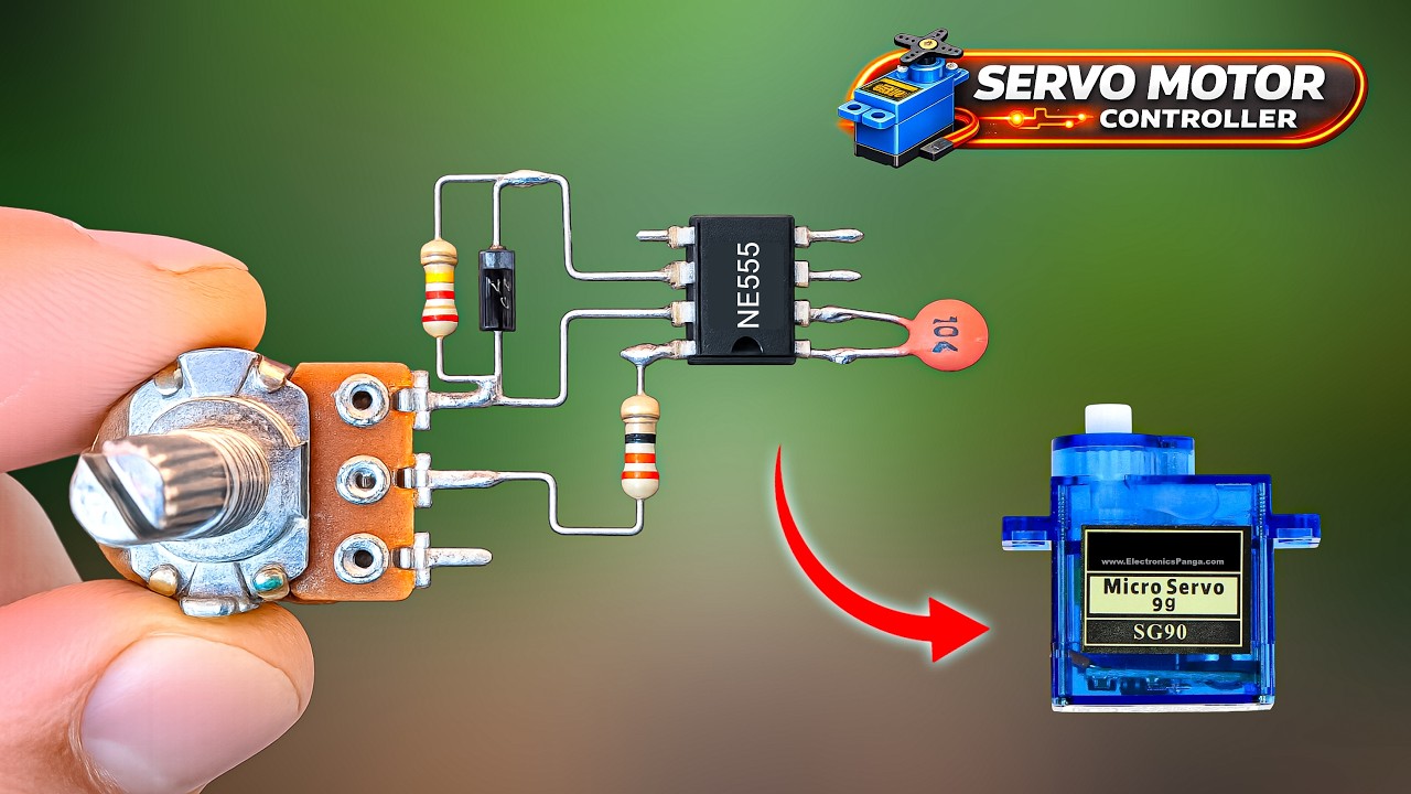 DIY Servo Motor Tester Circuit | Simple Servo Controller Using 555 Timer IC