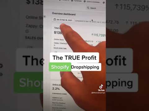 The TRUE Profit Shopify Dropshipping #shorts #dropshipping