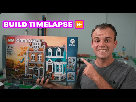 LEGO CITY UPDATE: adding the BOOKSHOP MODULAR - build timelapse and cool shots