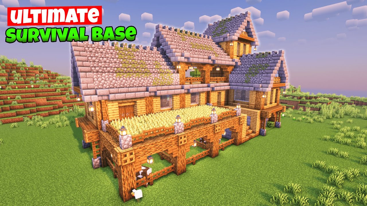 Minecraft Ultimate Survival Base Tutorial⚒️ - Minecraft Builders