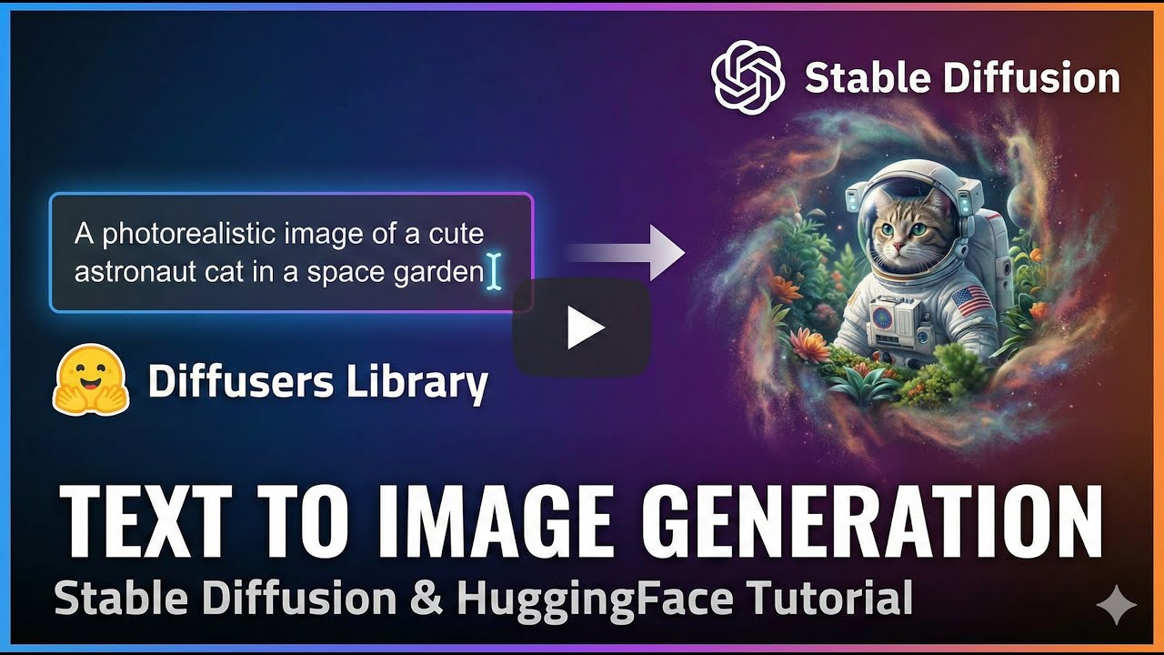 Text to Image generation using Stable Diffusion | HuggingFace Tutorial Diffusers Library