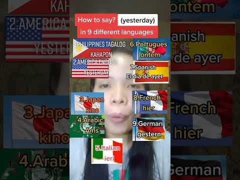 How to say "yesterday "in 9 different languages π΅π πΊπ² π―π΅ π¦πͺ πͺπΈ
