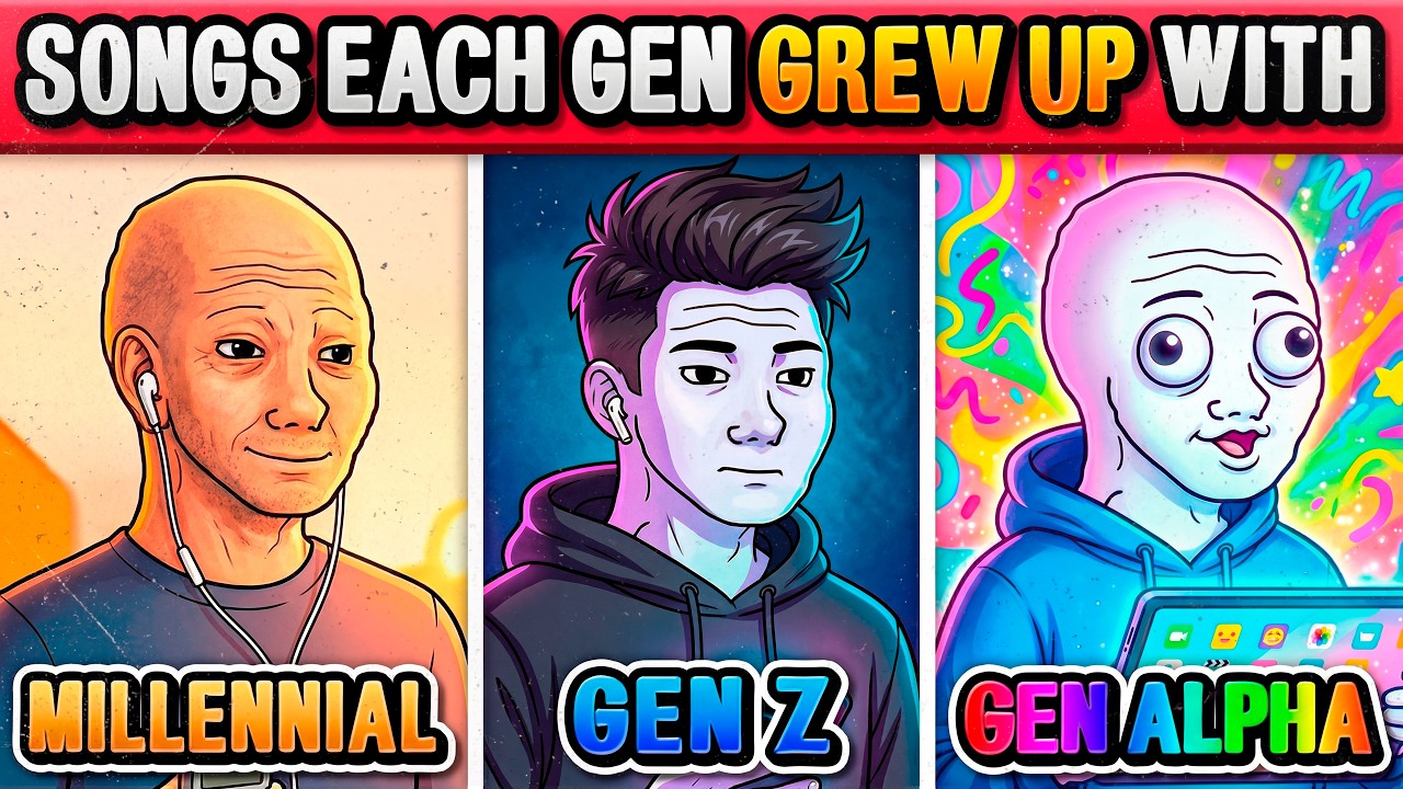 Songs MILLENNIAL vs GEN Z vs GEN ALPHA Grew up With