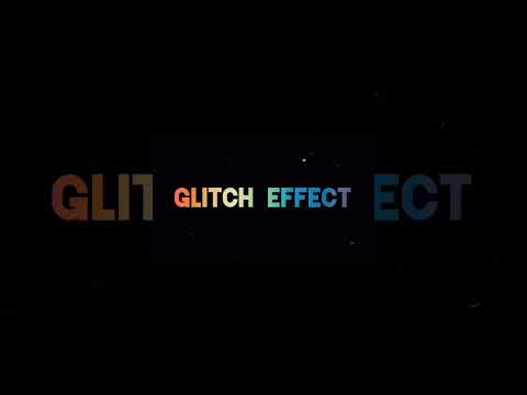 Glitchy effect on text #shorts