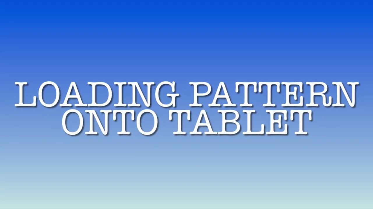 How to load a pattern onto your computer