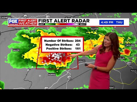 Tracking number of lightning strikes, hail potential in Upstate