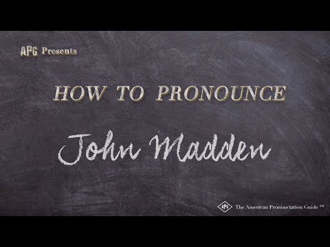How to Pronounce John Madden (Real Life Examples!)