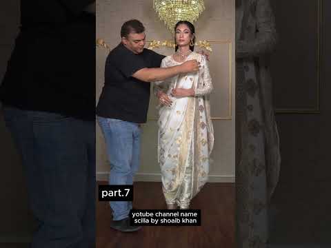 How To drape saree as Hyderabadi Dupatta I Shoaib Khan I Different way of draping Saree