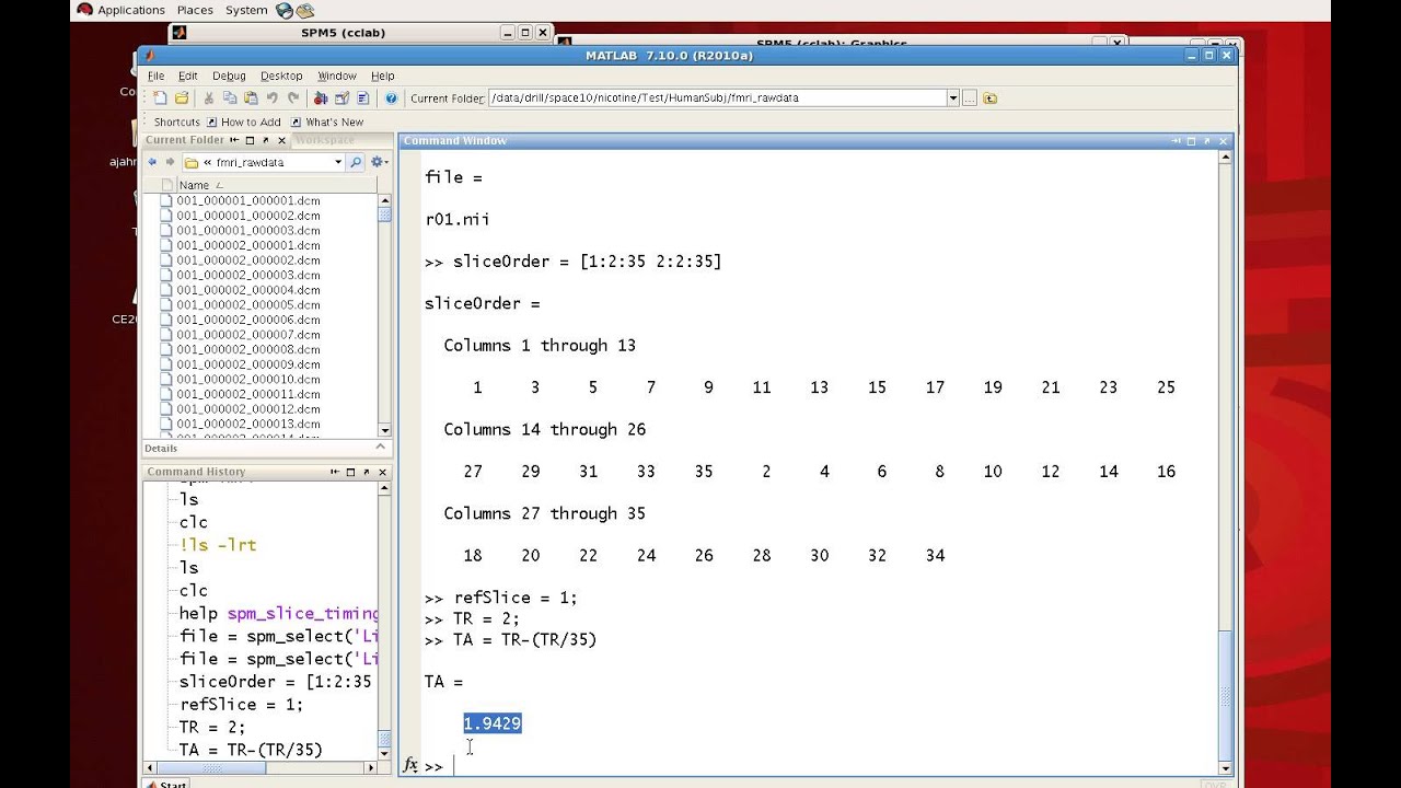 SPM Slice-Timing Correction: Command Line