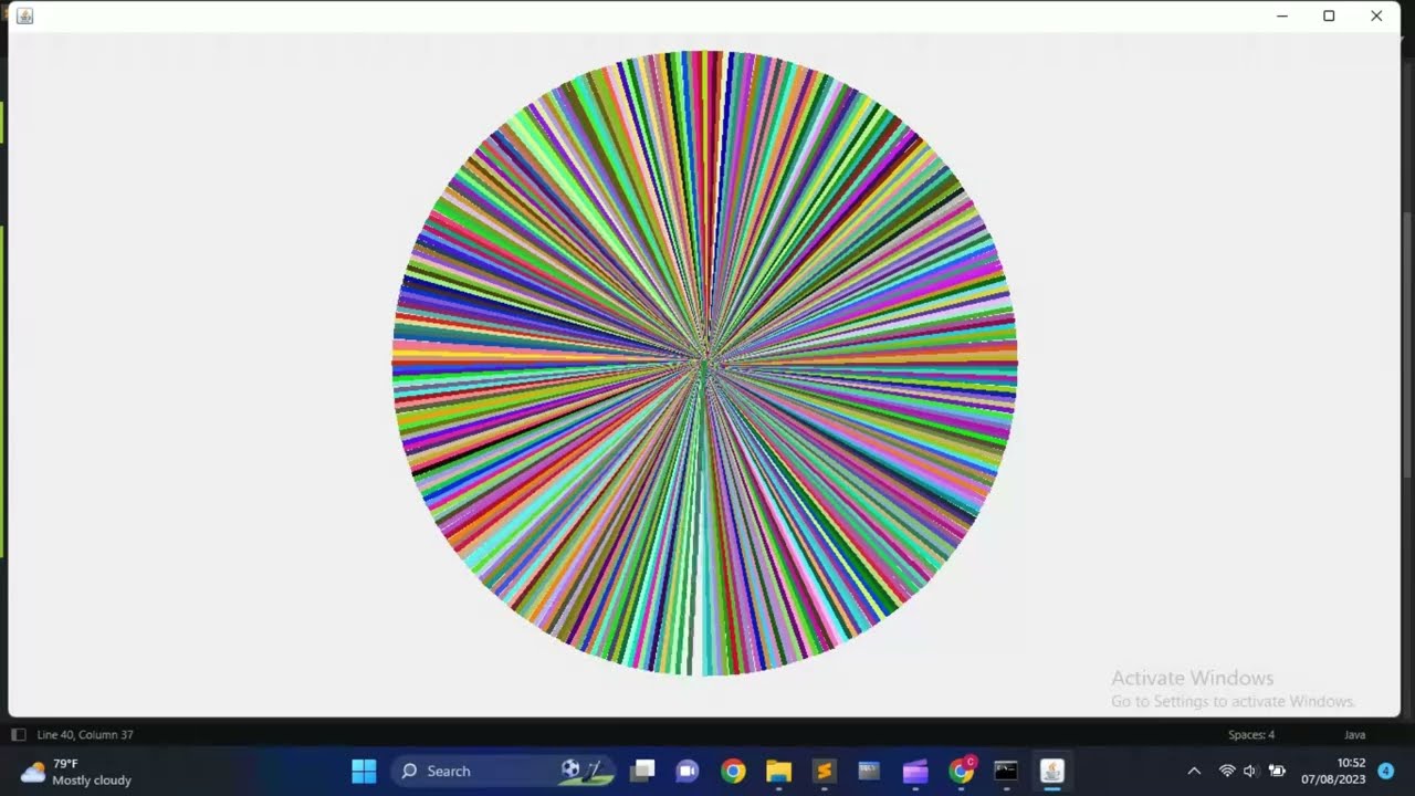 Java Swing Tutorial: Create Colorful Rotating Circle Animation using Math