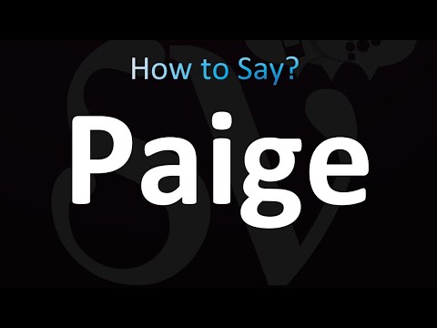 How to Pronounce Paige (correctly!)