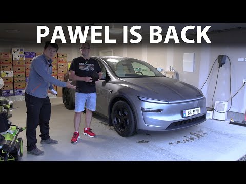 Pawel installing S3XY Knob on his brand new Tesla Model Y LR Juniper