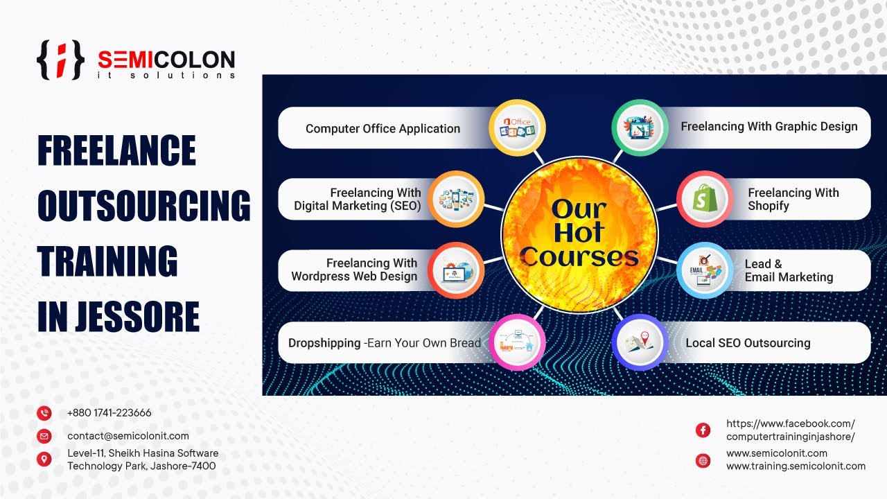 Freelancing Outsourcing Training in Jessore | Computer Training by Semicolon IT Solutions.