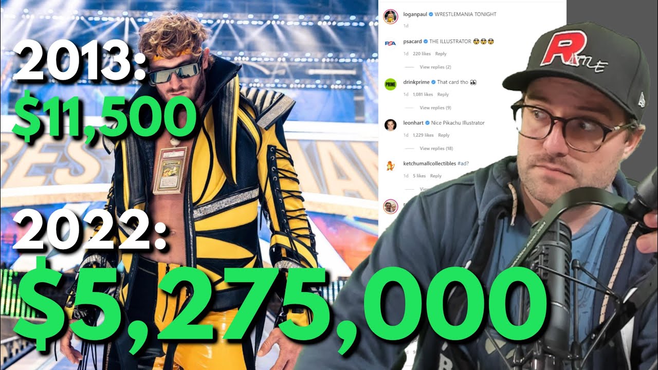 History of The PSA 10 Pikachu Illustrator Logan Paul Was Wearing at WWE
