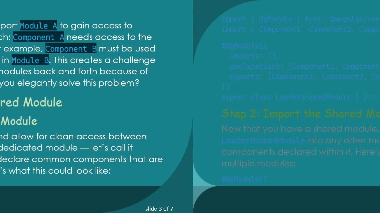 How to Share Components Between Different Modules in Angular