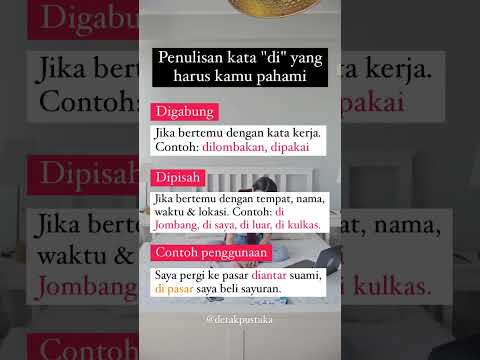 Penulisan kata “di” yang harus kamu pahami🔥 #penulis #menulis #penerbi #penerbitbuku