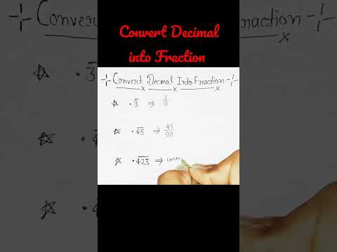 Convert Decimal Into Fraction βΊοΈ π’ #shorts #maths