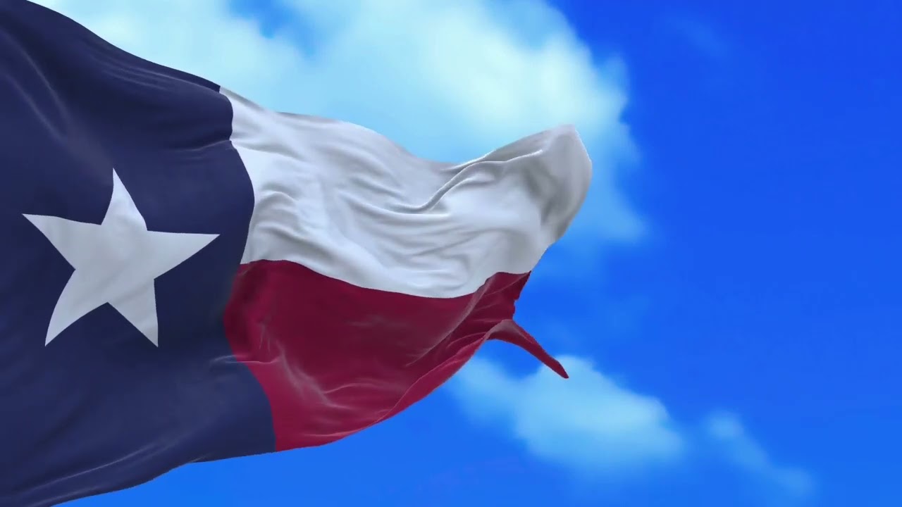 Texas Flag || Seamless Loop of Texas Flag for Background