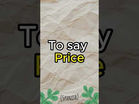 How to say "Price" in Spanish??