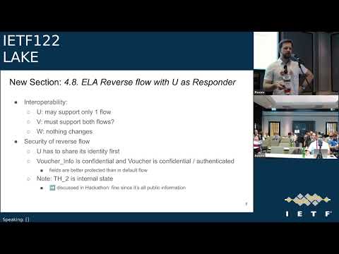 IETF 122: Lightweight Authenticated Key Exchange (LAKE) 2025-03-18 10:00