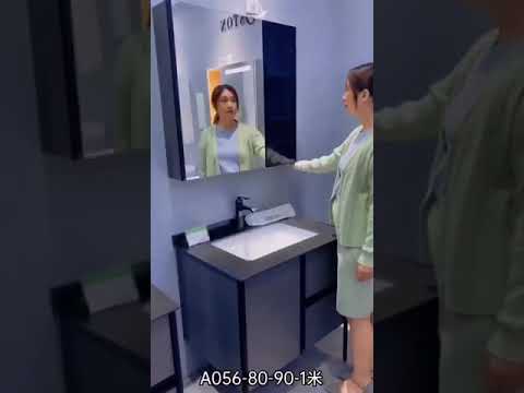 24inch, 28inch,32inch,36inch bathroom vanity set with sensor touch led light inside glass cabinet