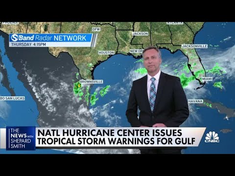 National Hurricane Center issues tropical storm warnings for Gulf of Mexico