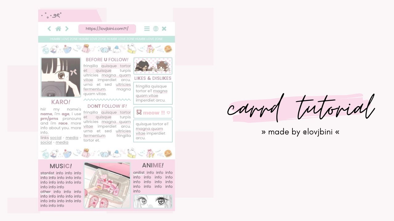cute & simple carrd tutorial — © owner