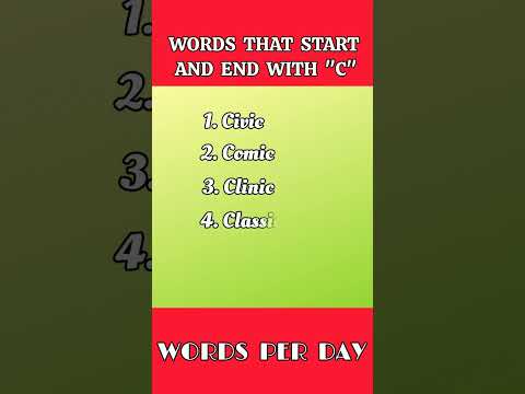 Words that start and end with letter "C" #englishlearners #englishlearning #youtubeshorts
