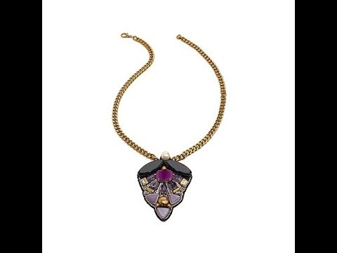 RK by Ranjana Khan Purple 2Tone 20" Curb Link Necklace