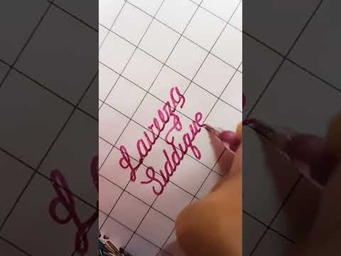 Laveeza Siddiqui (name) 🤔 in cursive #youtubeshorts #calligraphy @Kush Calligraphy