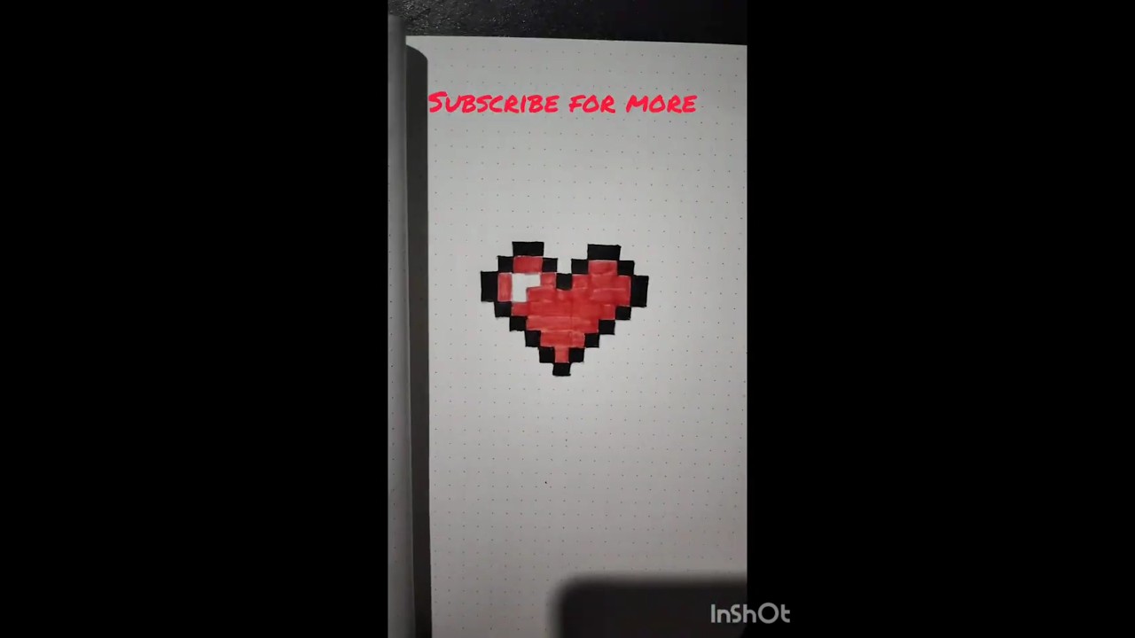 Do art without knowing it. #pixelart #heart #art #easyart .