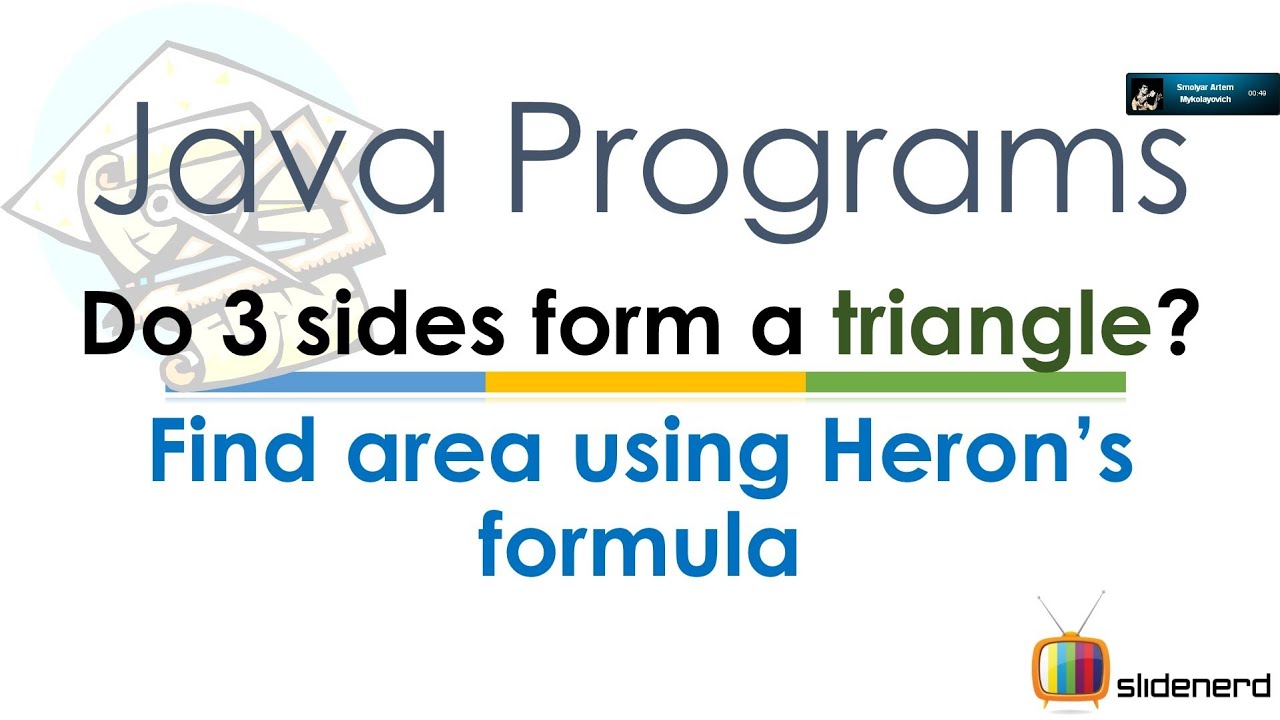 30 Java Program Do 3 sides make a Triangle |