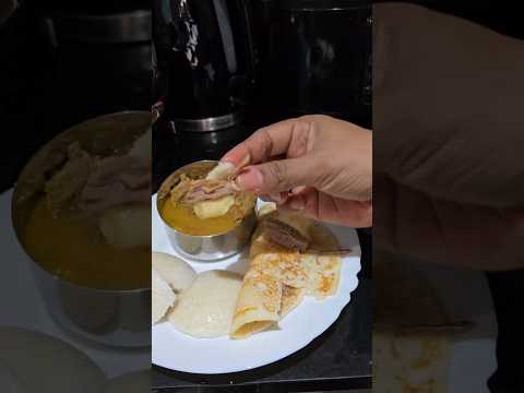Day 4 South Indian Dinner recipe - Soft Idli, Dosa and No-oil Lamb curry