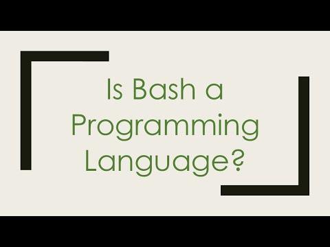 Is Bash a Programming Language?