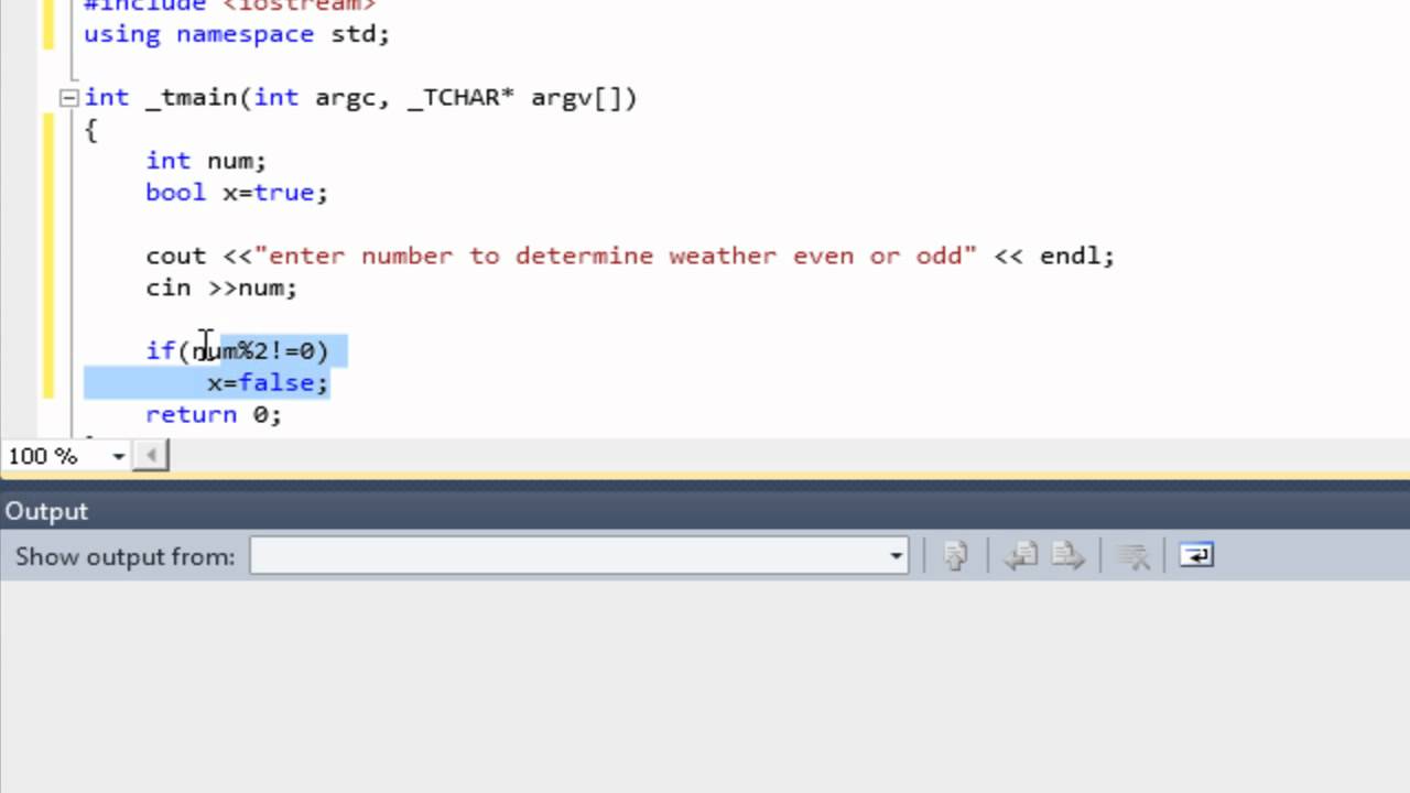 Visual Studio: Boolean Tutorial